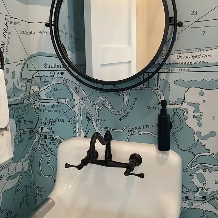 Nautical Chart Map Wallpaper