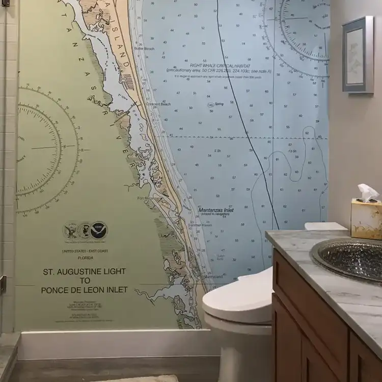 Nautical Chart Map Wallpaper